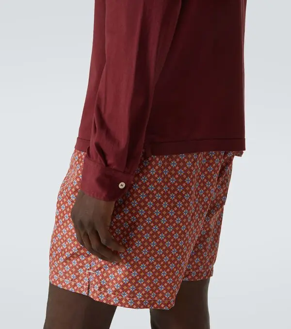 Fedeli Zero Cotton Jersey Polo Shirt - Burgundy