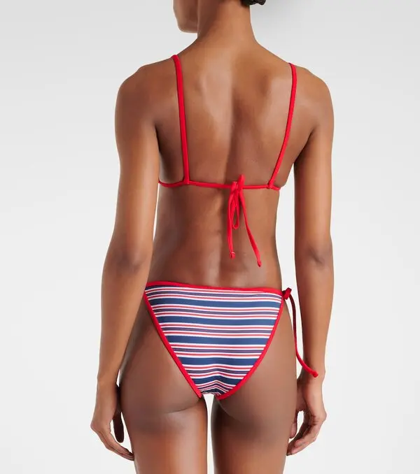 Jade Swim Ties Striped Bikini Bottoms - Multicoloured