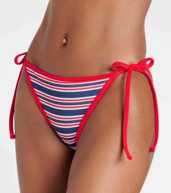Jade Swim Ties Striped Bikini Bottoms - Multicoloured