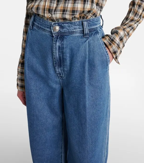 7 For All Mankind Pleated Wide-leg Jeans