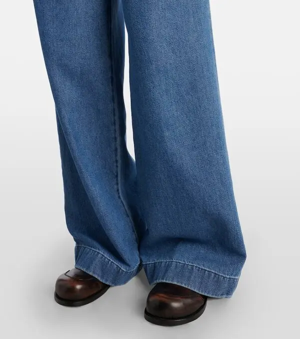 7 For All Mankind Pleated Wide-leg Jeans
