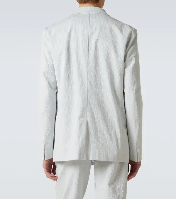 Orlebar Brown Garret Cotton-blend Seersucker Blazer - Blue