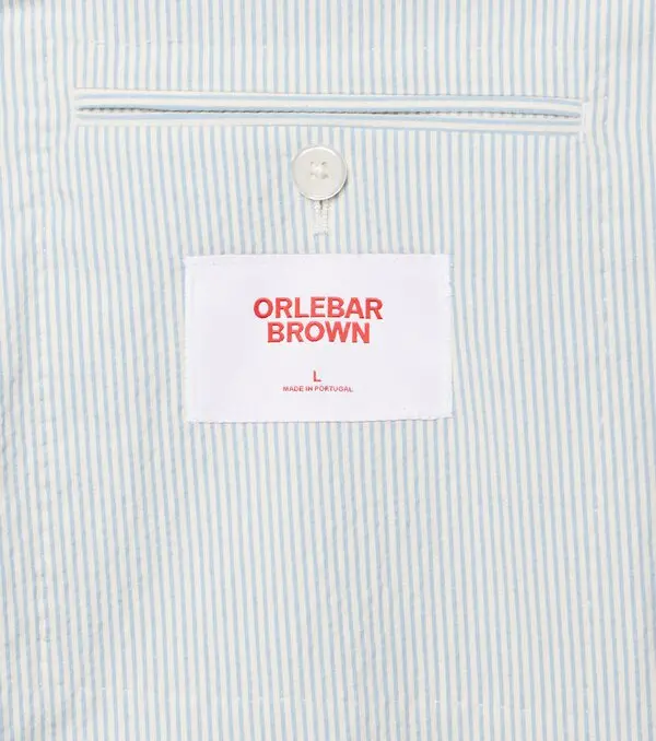 Orlebar Brown Garret Cotton-blend Seersucker Blazer - Blue