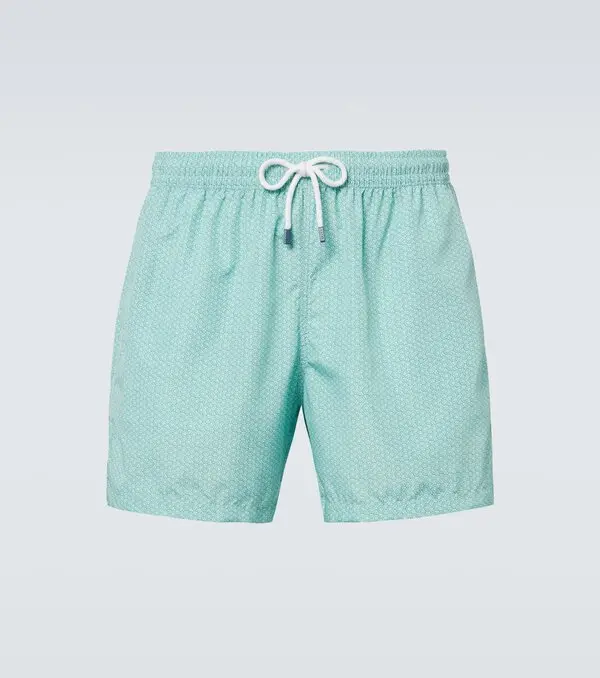 Fedeli Madeira Printed Swim Trunks - Green