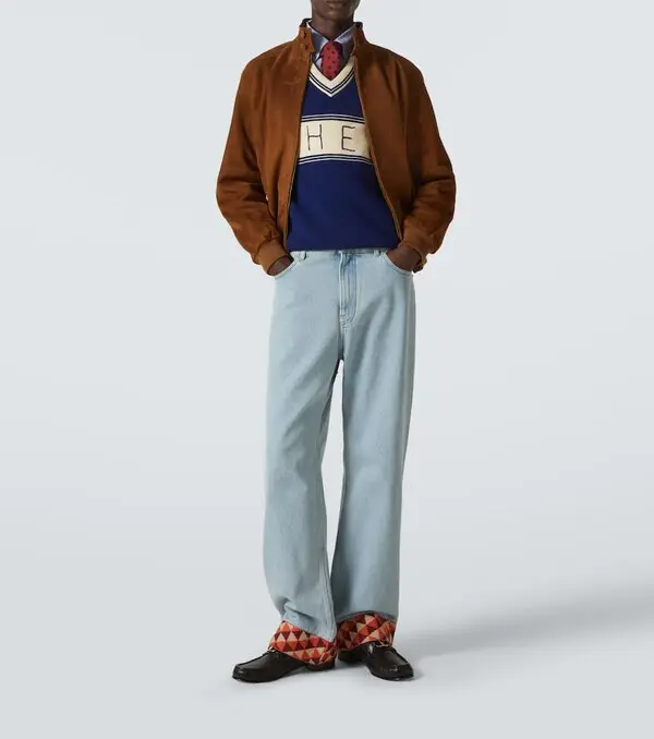 Valentino Garavani Wool And Cotton V-neck Sweater