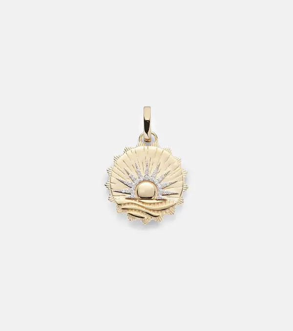 FOUNDRAE New Beginnings Internal Compass Diamond Pendant - Gold