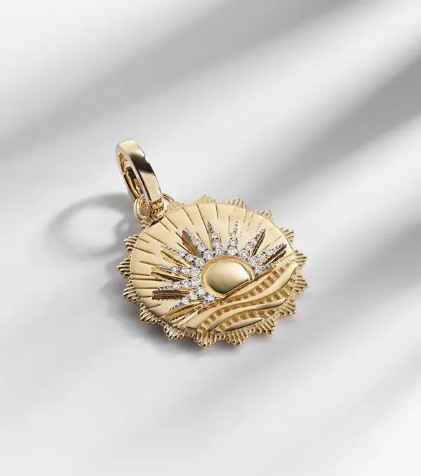 FOUNDRAE New Beginnings Internal Compass Diamond Pendant
