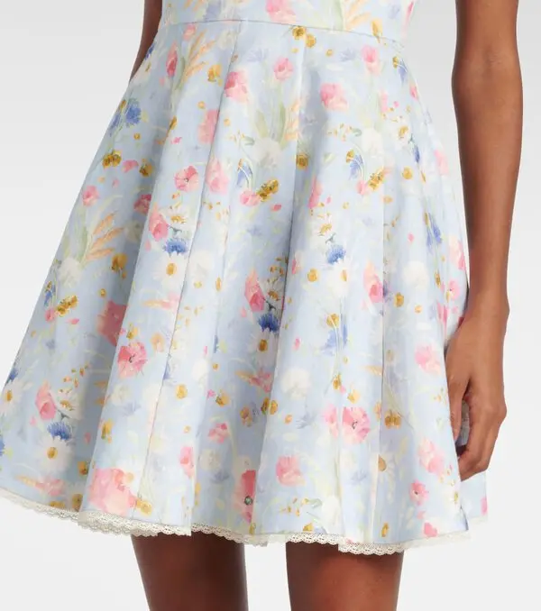 Zimmermann Lucky Floral Linen Minidress