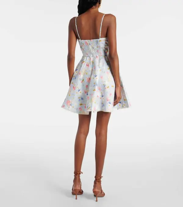 Zimmermann Lucky Floral Linen Minidress