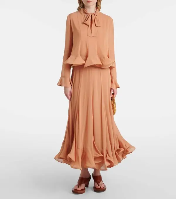 Zimmermann Balance Floral Midi Skirt