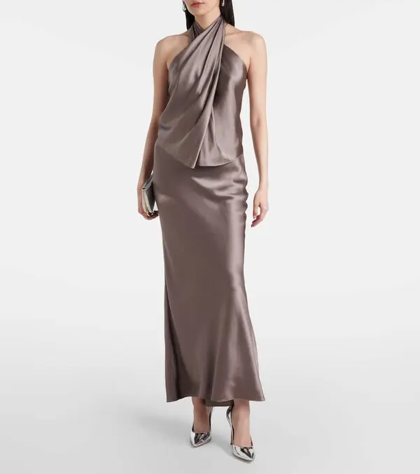 THE SEI Silk Charmeuse Maxi Skirt
