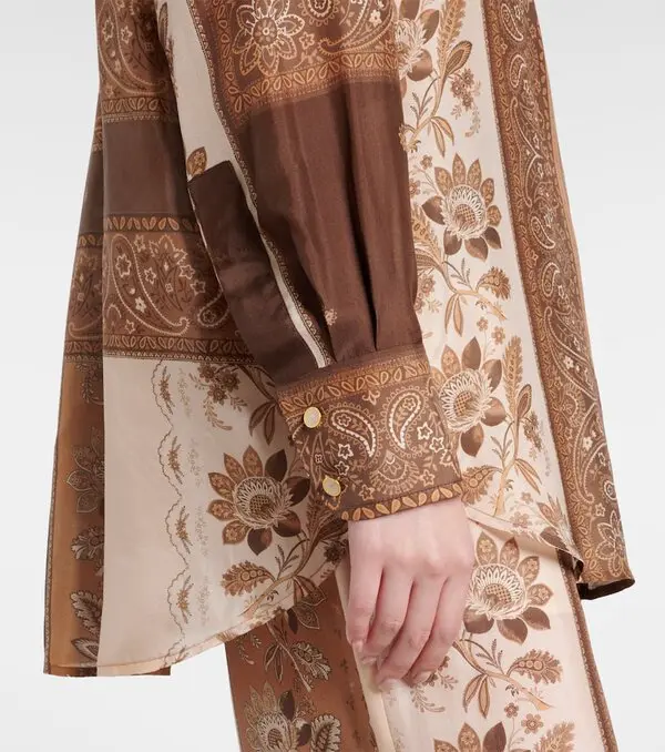 Zimmermann Lucky Bandana Silk Satin Shirt