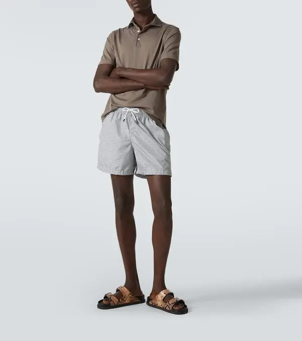 Fedeli Zero Cotton Jersey Polo Shirt - Brown