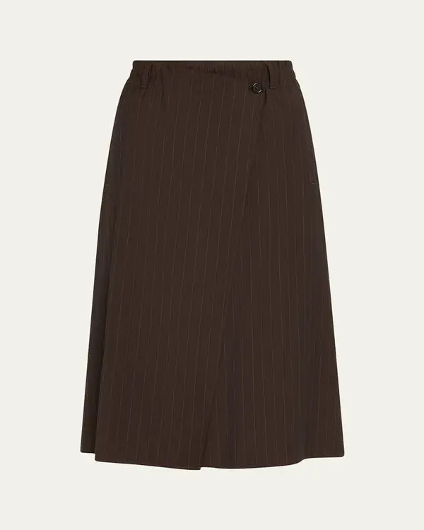6397 Pinstripe Wrap Shorts