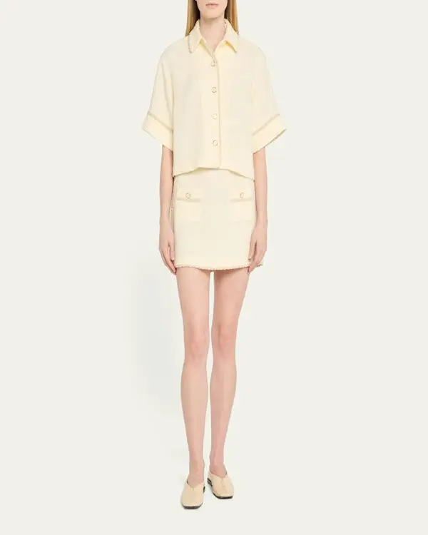 Simkhai Leighton Boucle Mini Skirt