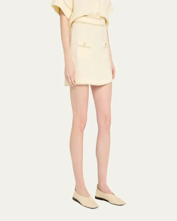 Simkhai Leighton Boucle Mini Skirt