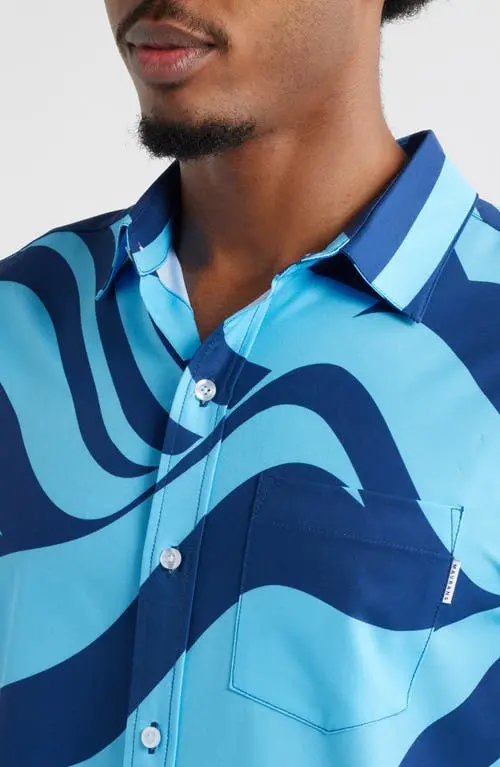 MAVRANS Wave Weekend Short Sleeve Performance Button-up Shirt