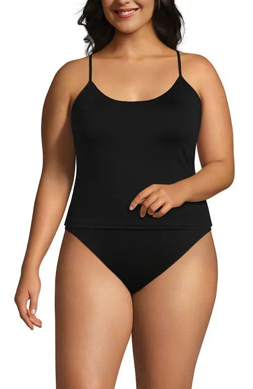 LANDS' END Adjustable Strappy Back Tankini Top - Black