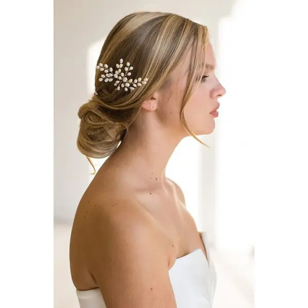 Brides & Hairpins Enola Freshwater Pearl Comb - Silver