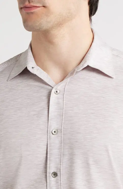 W.R.K Trim Fit Mélange Performance Button-up Shirt - Grey