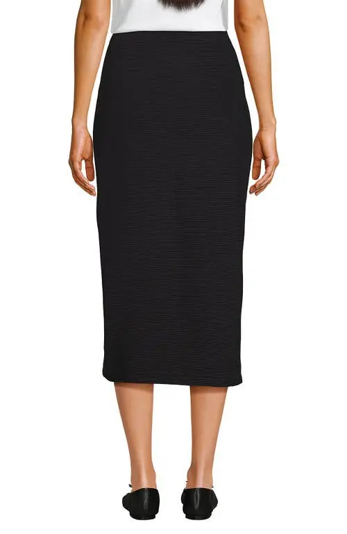 LANDS' END Starfish Side Zip Midi Skirt - Black