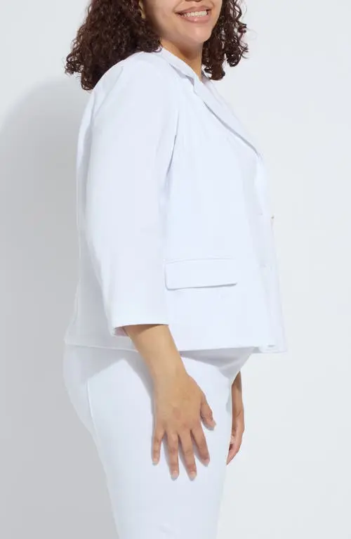 Lyssé Bracelet Sleeve Blazer - White