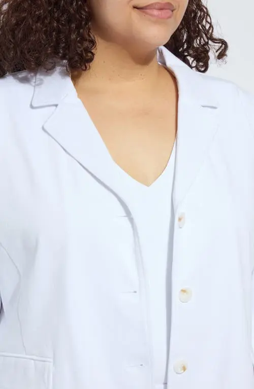 Lyssé Bracelet Sleeve Blazer - White