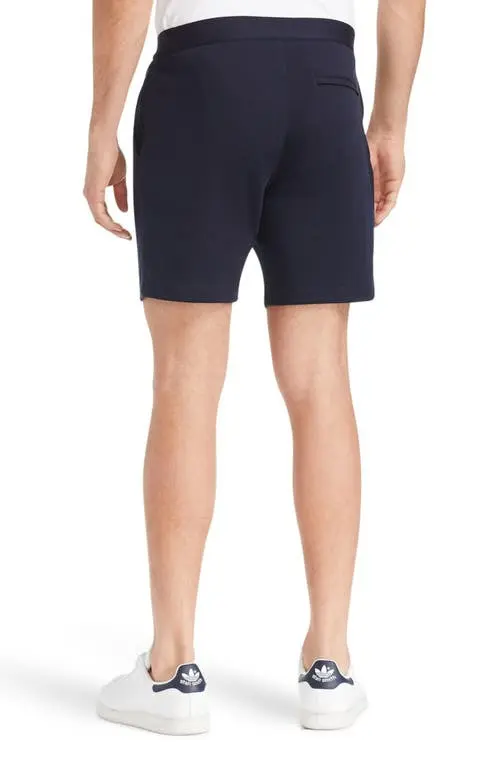 W.R.K Liam Flat Front Knit Shorts - Navy