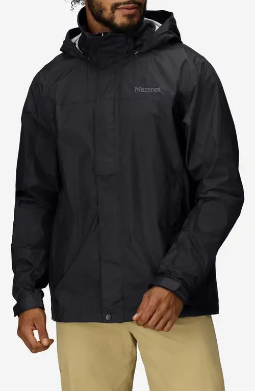 MARMOT Precip® Waterproof Hooded Jacket - Black