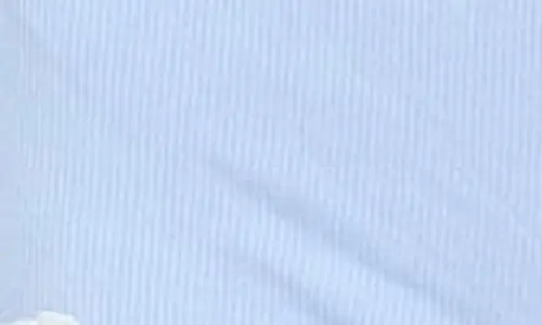 EDIKTED Lace Trim Ribbed Shorts - Light-blue