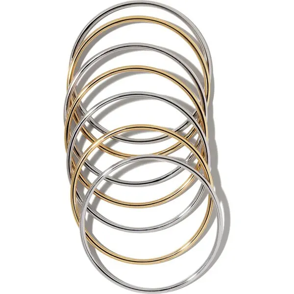 JENNIFER FISHER Set Of Stackable Bangles - Two Tone