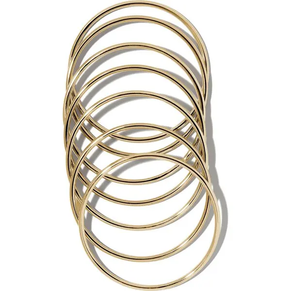 JENNIFER FISHER Set Of Stackable Bangles - Yellow Gold