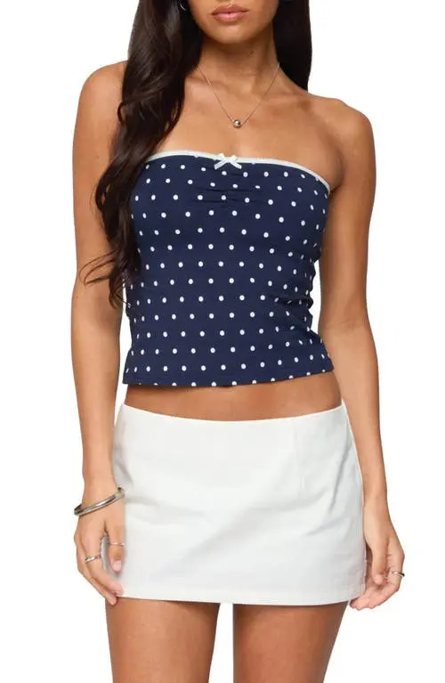 EDIKTED Polka Dot Tube Top