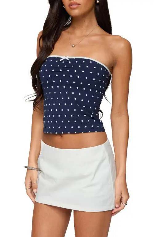 EDIKTED Polka Dot Tube Top