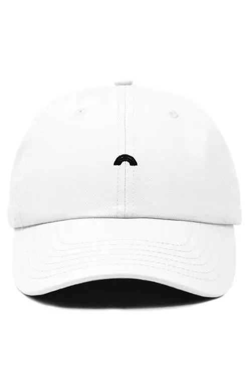 DALIX Lil Rainbow Baseball Cap - White