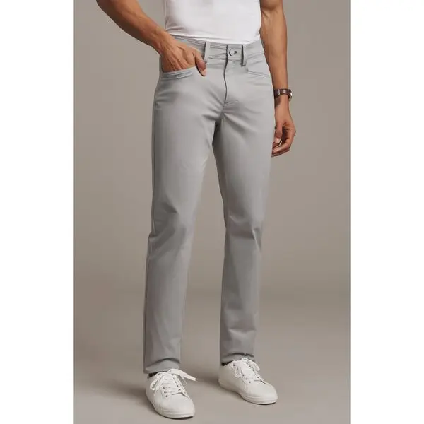 RHONE Slim Leg Flyweight Pants - Light Gray