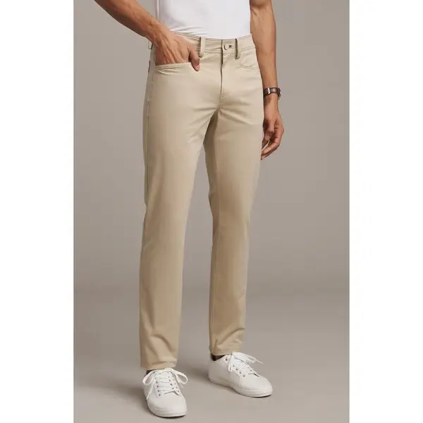 RHONE Slim Leg Flyweight Pants - Light Khaki