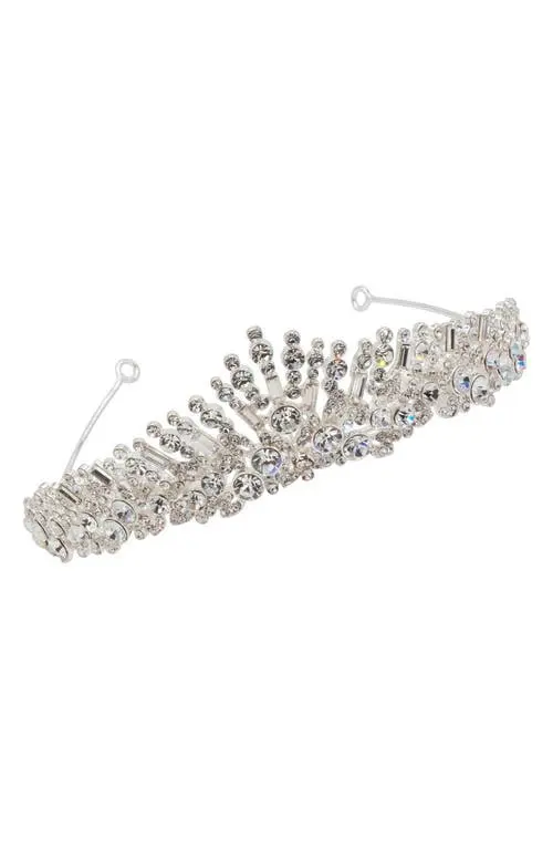 Brides & Hairpins Hessa Austrian Crystal Crown - Silver