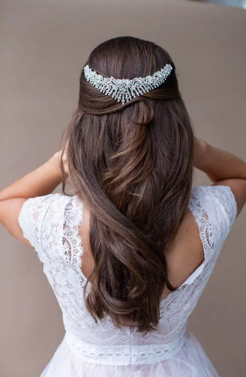 Brides & Hairpins Hessa Austrian Crystal Crown - Silver