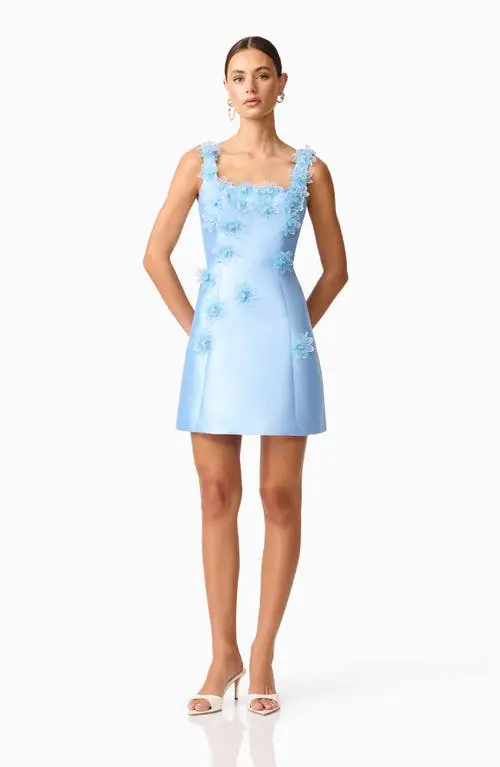 ELLIATT Elder 3d Floral Dress - Light Blue
