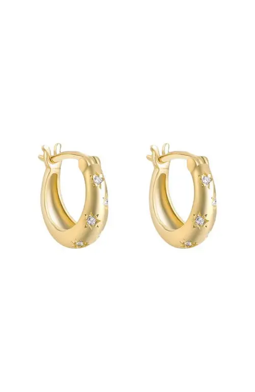 Ben Oni Nova Cz Star Huggie Hoops - Gold
