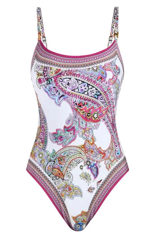 L'Agence Remi Paisley One-piece Swimsuit