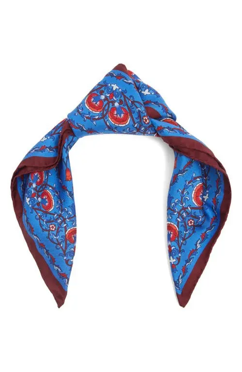 Liberty Lodden Silk Square Scarf - Blue