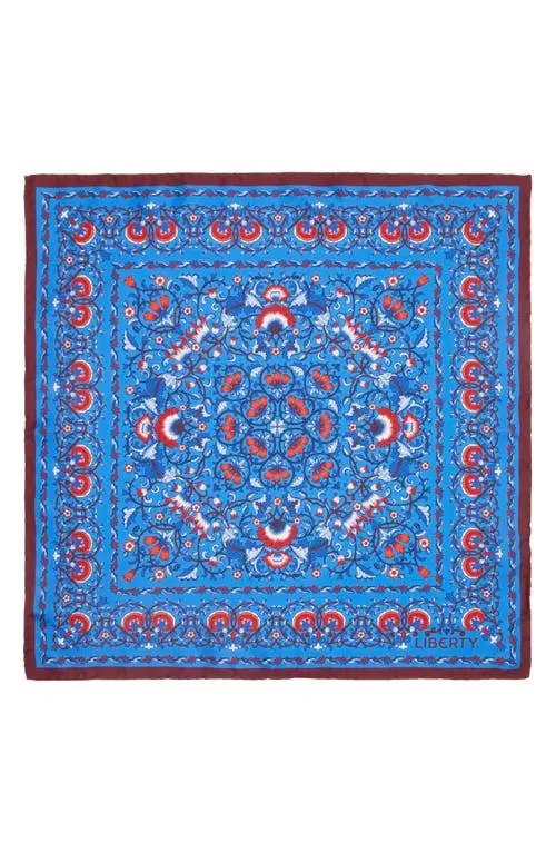 Liberty Lodden Silk Square Scarf - Blue