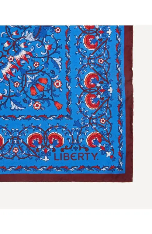 Liberty Lodden Silk Square Scarf - Blue