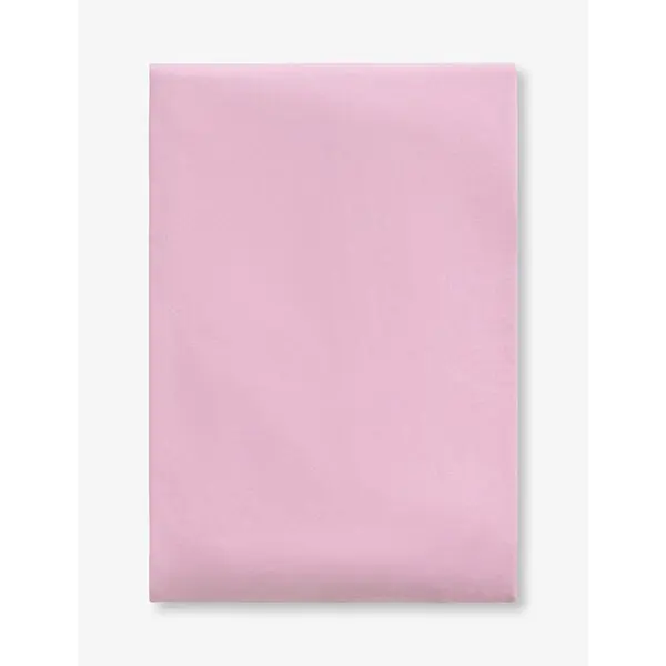 TEKLA Percale King Fitted Cotton Sheet - Mallow Pink