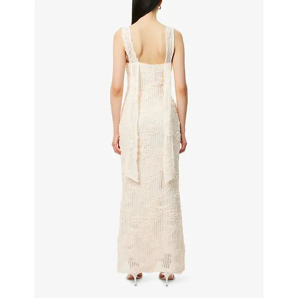 pretty lavish crochet dress Pretty Lavish Curve crochet knit midaxi dress in black