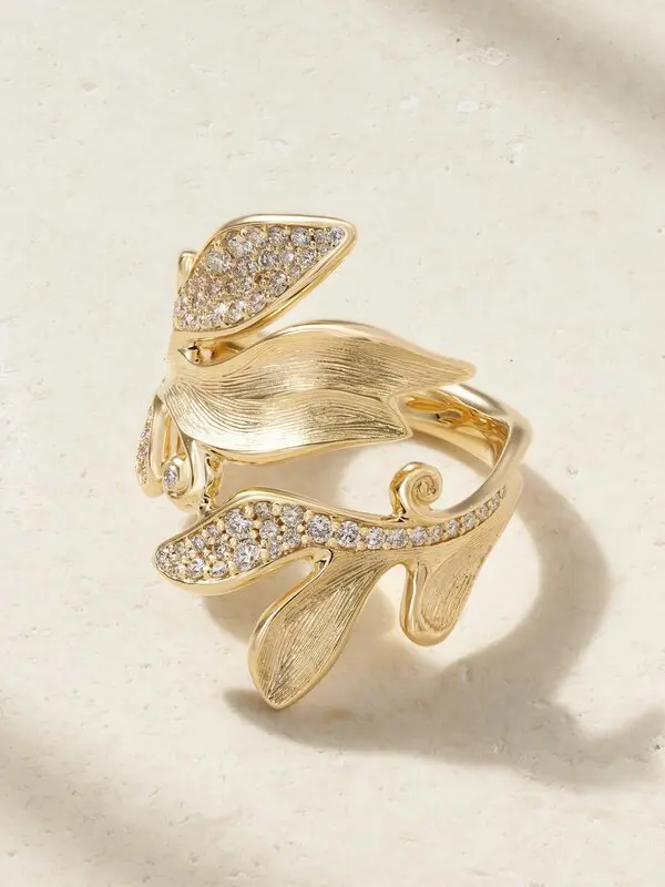 OLE LYNGGAARD COPENHAGEN Forest Diamond Ring - Gold
