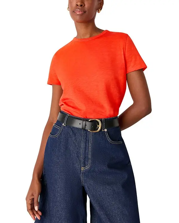 Whistles Posie Double Trim Tee - Red