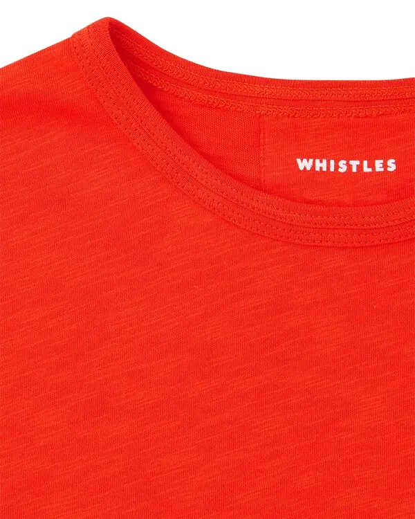 Whistles Posie Double Trim Tee - Red